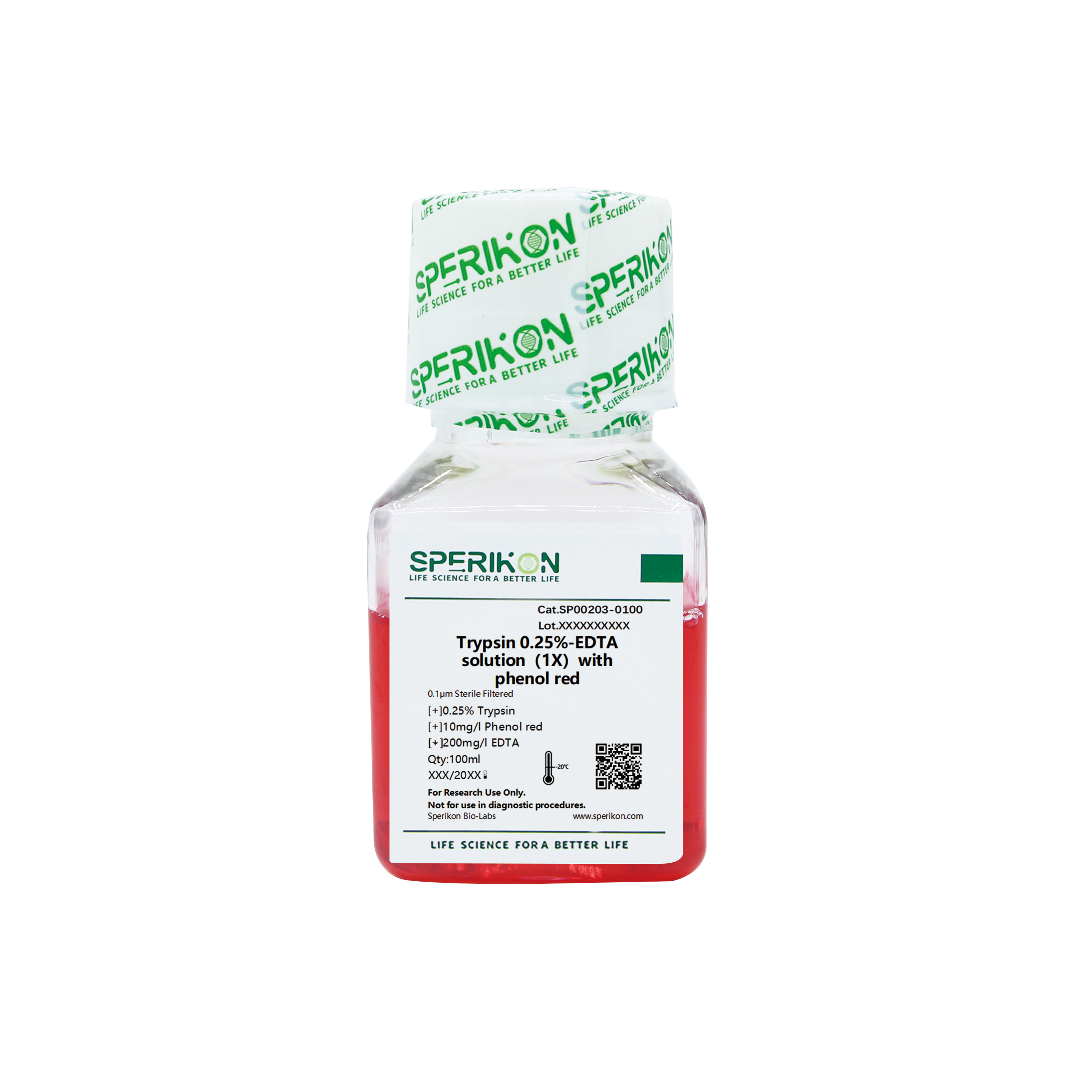 Trypsin 0.25%-EDTA solution（1X）with phenol red | 斯博利康-细胞生物学液体试剂专家